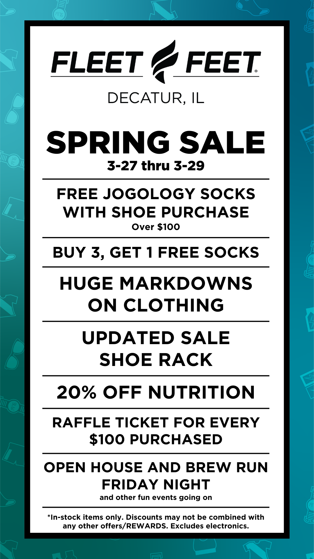 Spring Sale 2025 - Fleet Feet Decatur, IL