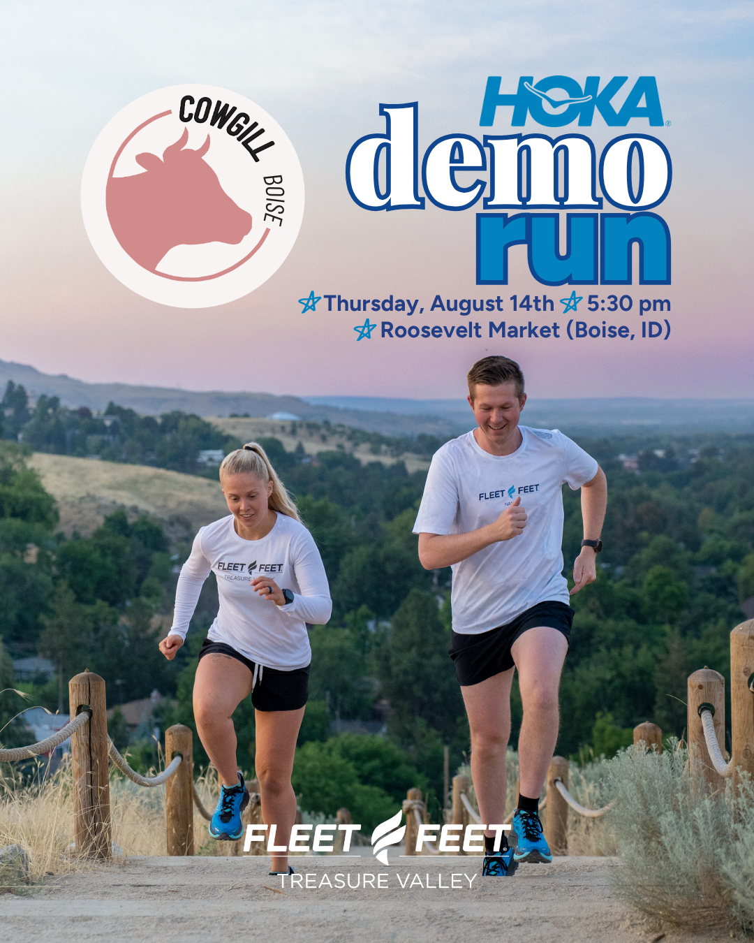 HOKA and Boise Cowgill Demo Run - Fleet Feet Treasure Valley