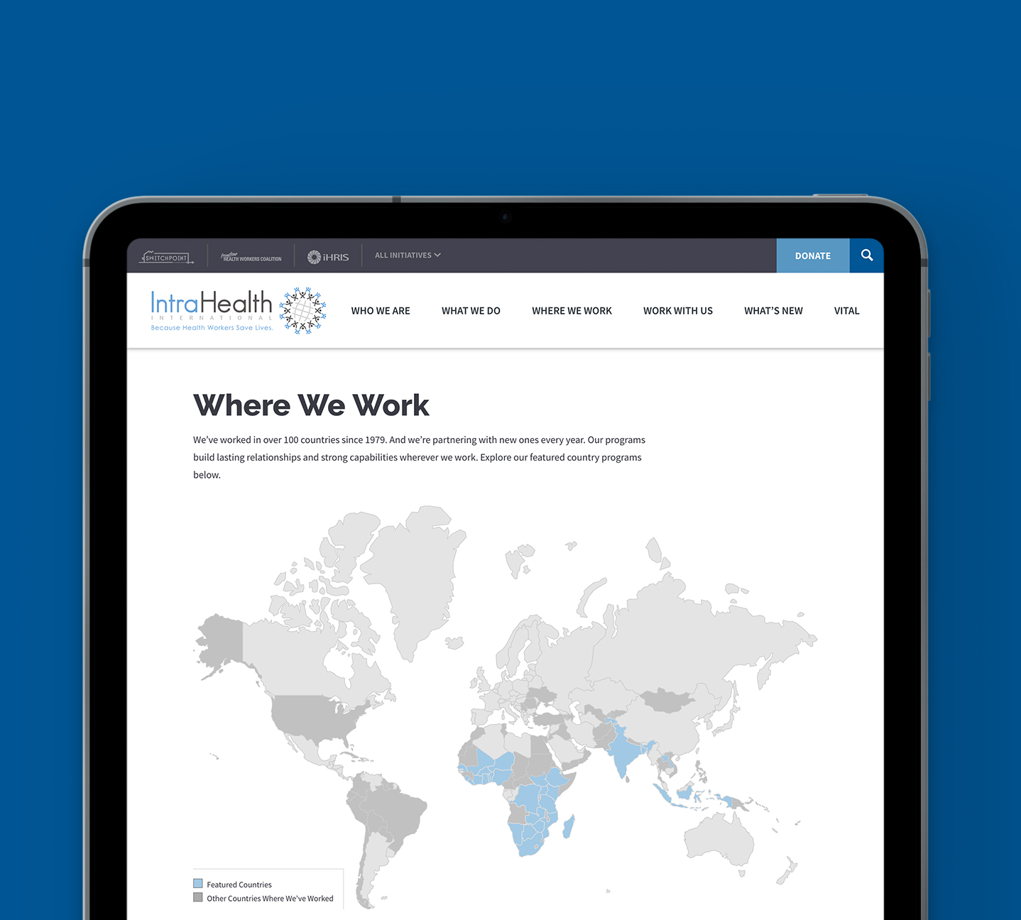 IntraHealth Drupal Non-Profit Website